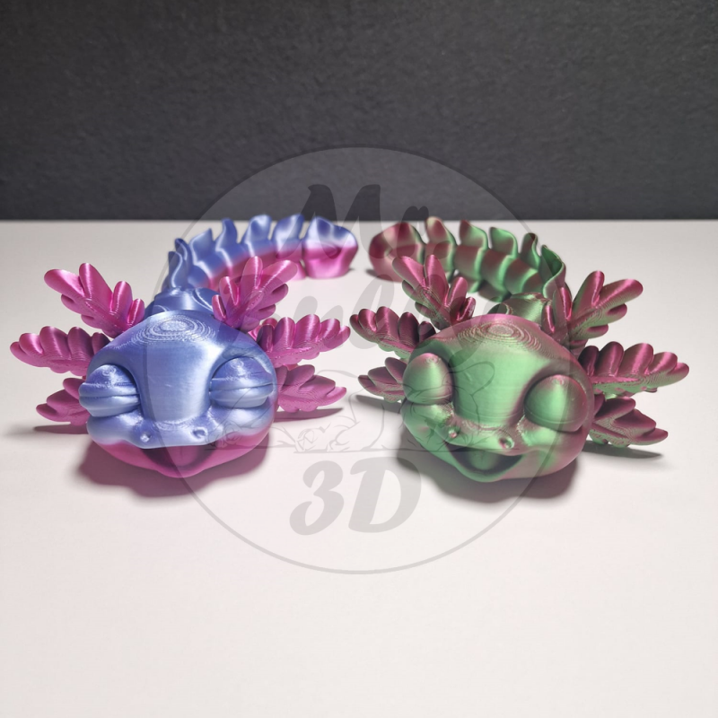 Baby Axolotl Rose Farbe Dual Color Black / Dark Gold Baby Axolotl ...